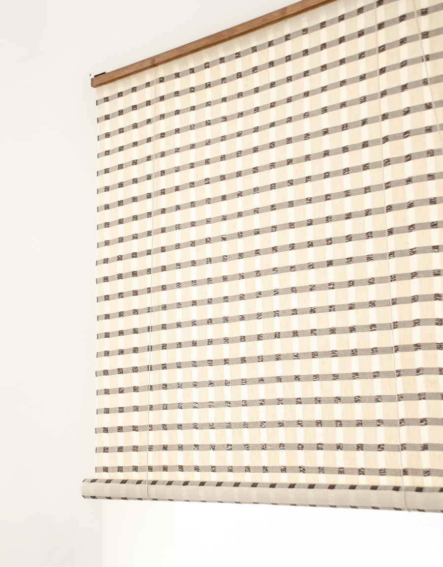 Roll-up rullgardin Rips ruta grå, flera storlekar - hastahome.fi